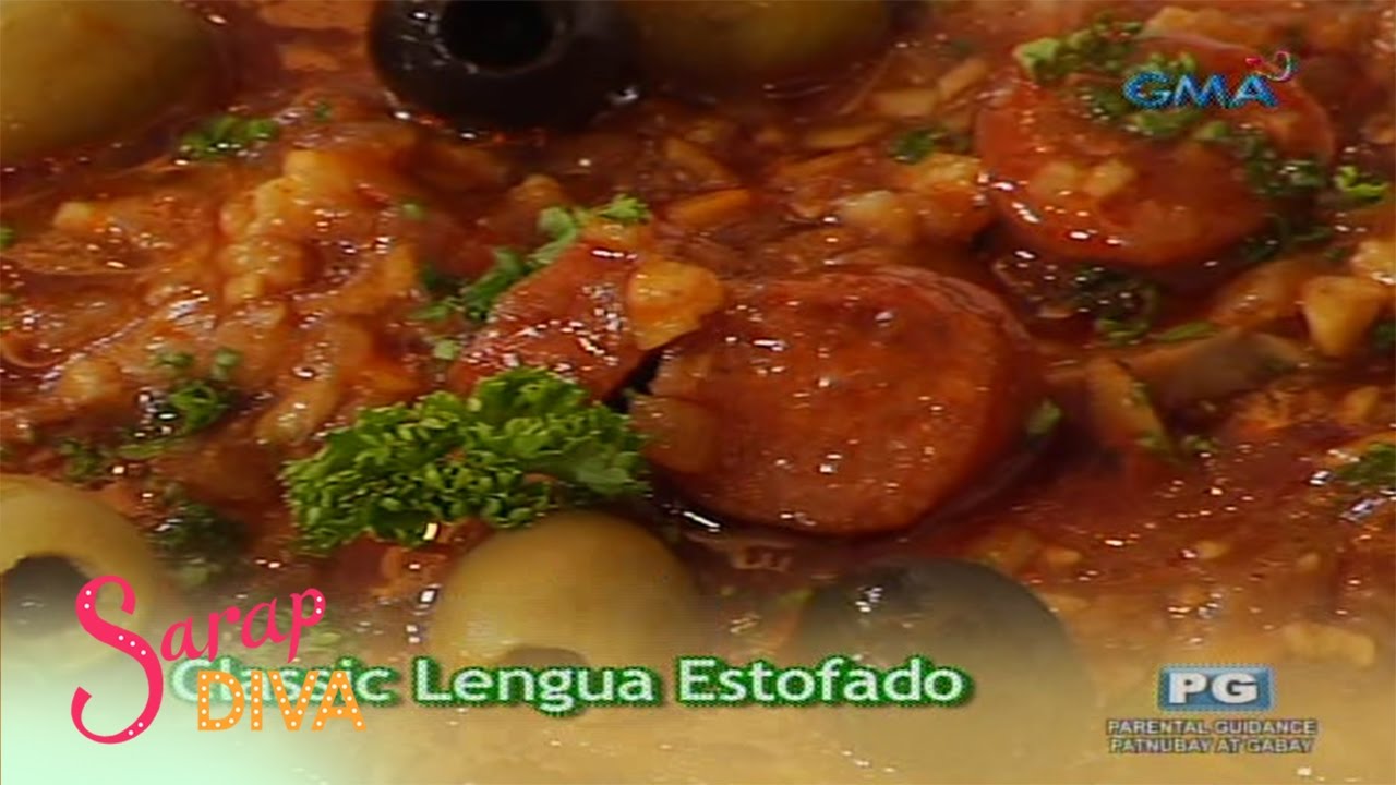 Sarap Diva: Classic Lengua Estofado by Victor Neri - YouTube