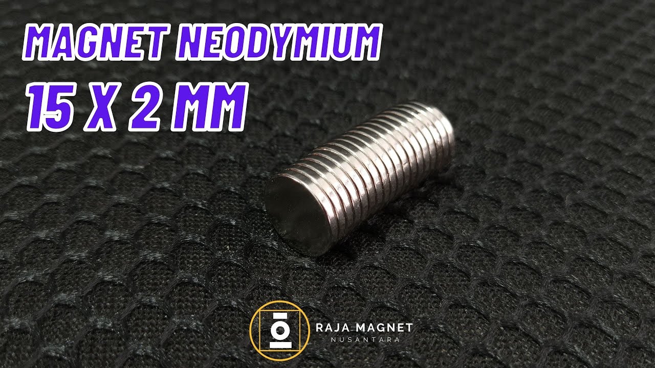 Magnet Neodymium Premium Model Koin Bulat Ukuran 15x2 mm - YouTube