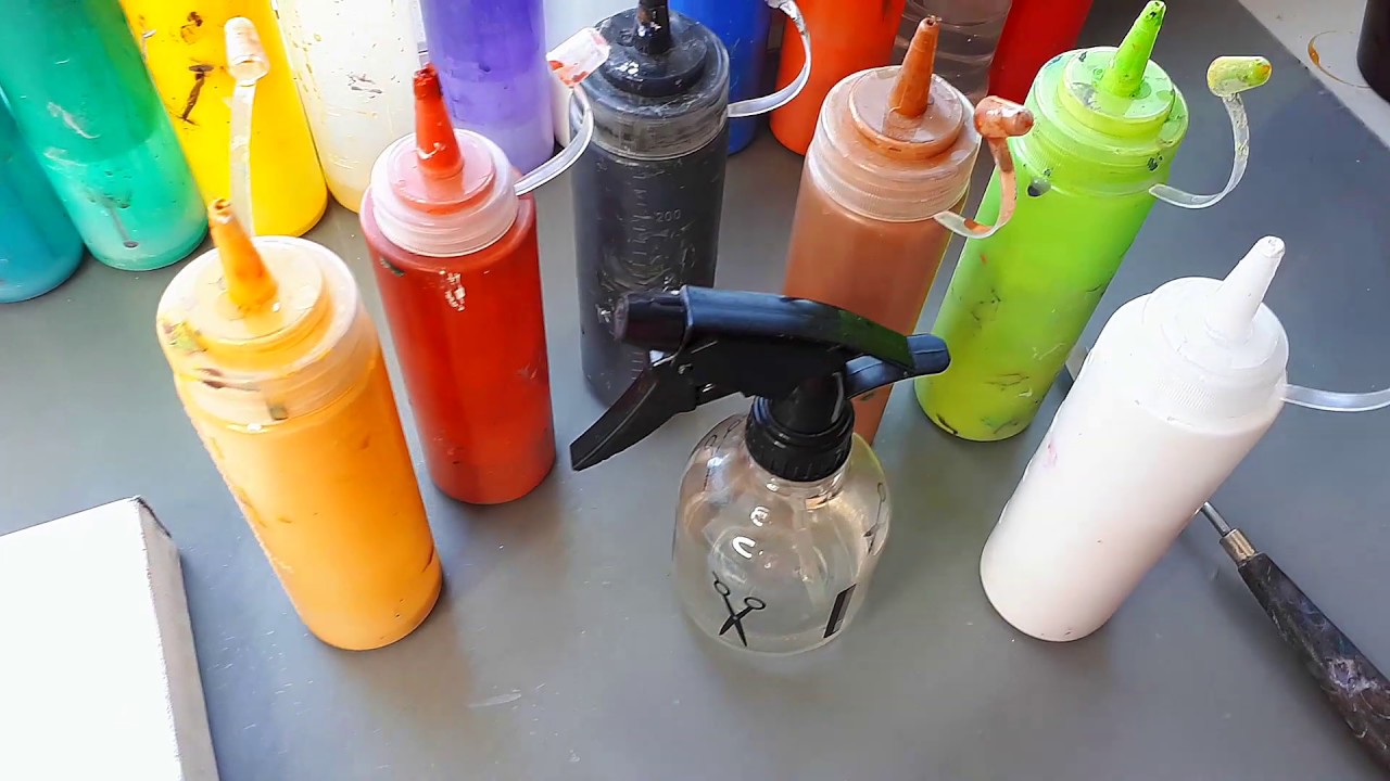 Abstract Painting - Water Spray Experiment - YouTube