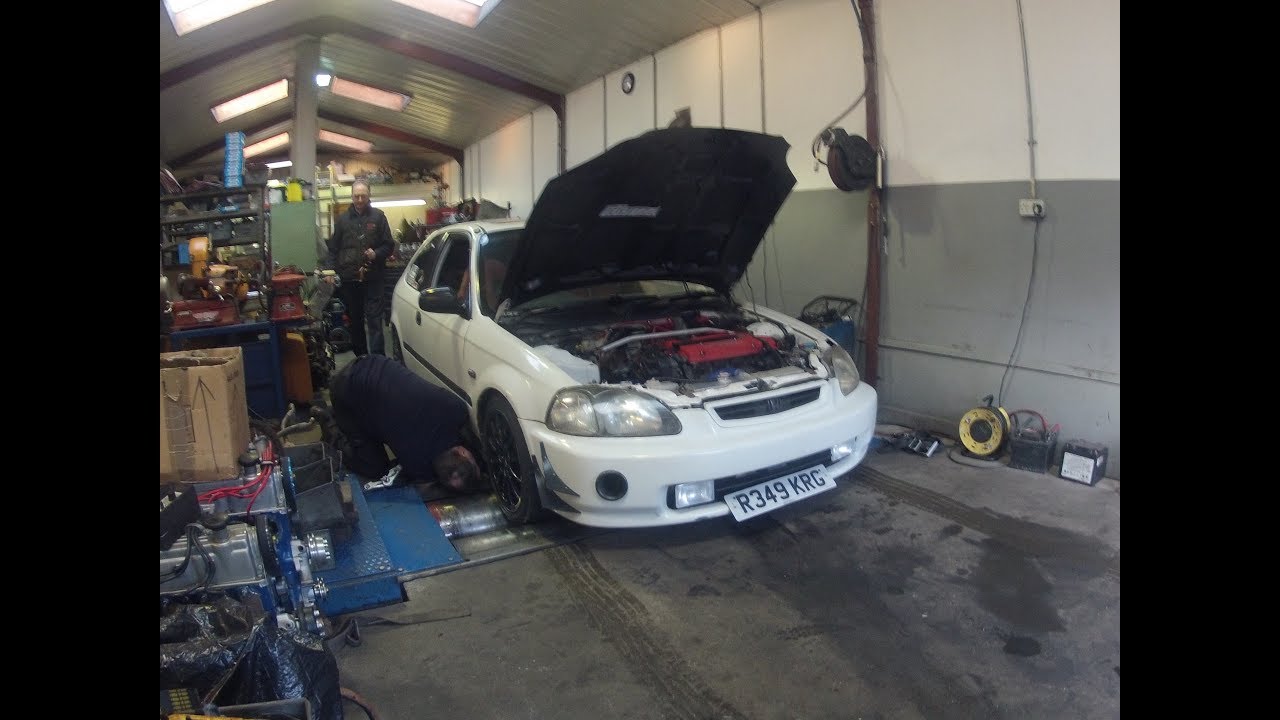 Civic H22 with ITB's on the Dyno 174WHP @ 8,100rpm - YouTube