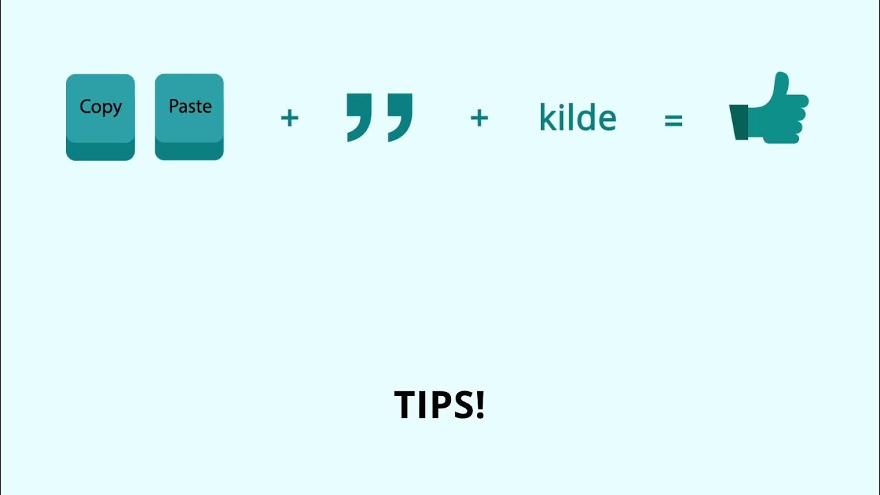 Hvordan sette inn kilder og unngå plagiat - YouTube