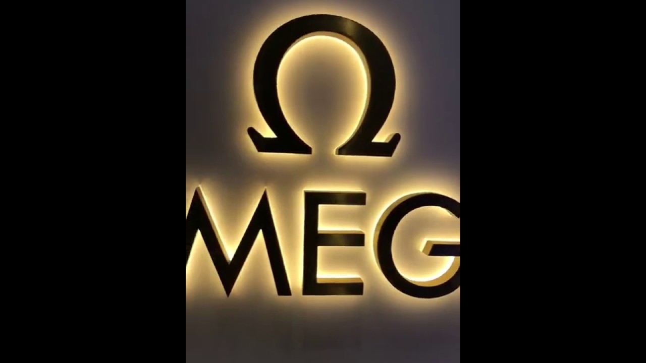 Longlasting(2 years) and cheap backlit signs display -OMEGA signs - YouTube