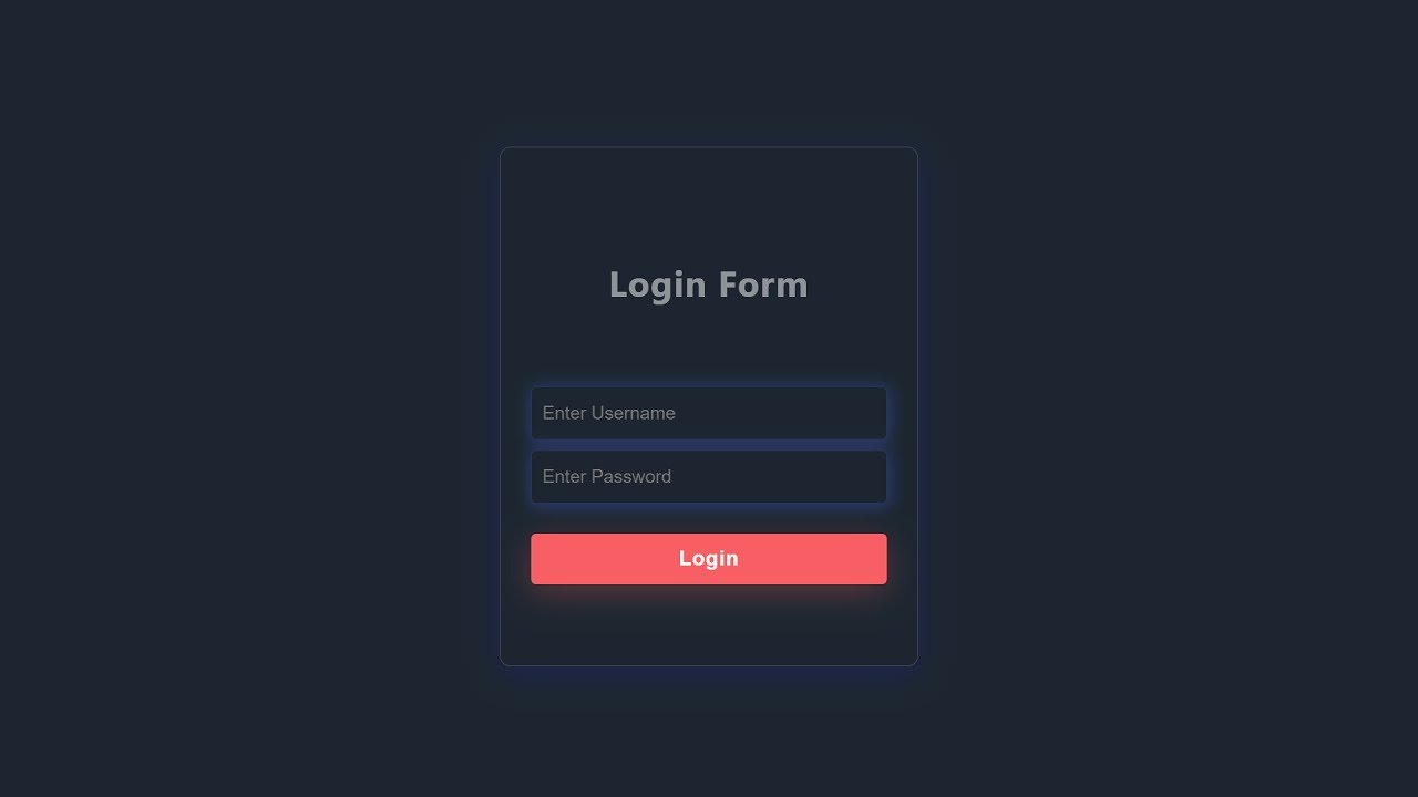 How To Create Login Form With HTML & CSS | Web Designing Tutorials ...