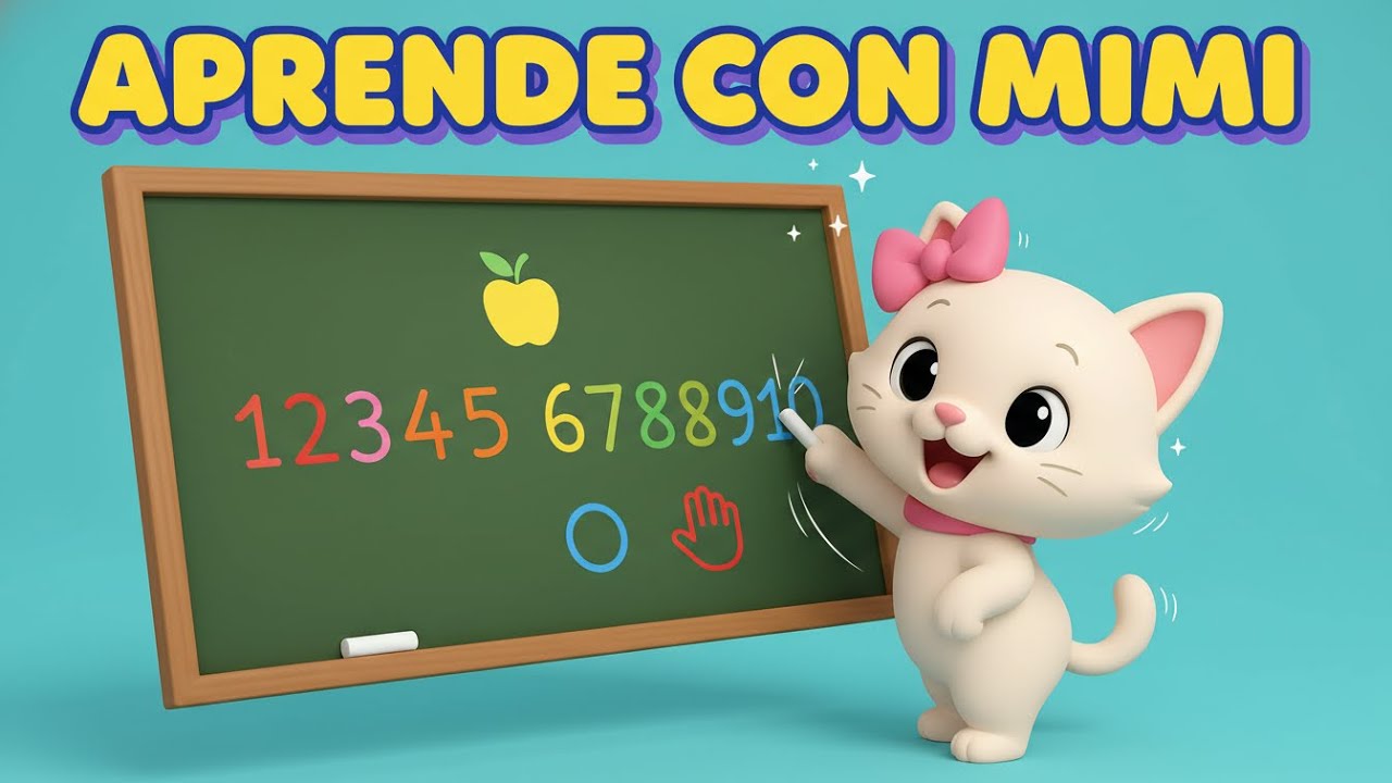 APRENDE CON MIMI 🐱📚 | Sentidos, Formas, Frutas y Números 1–10 ...