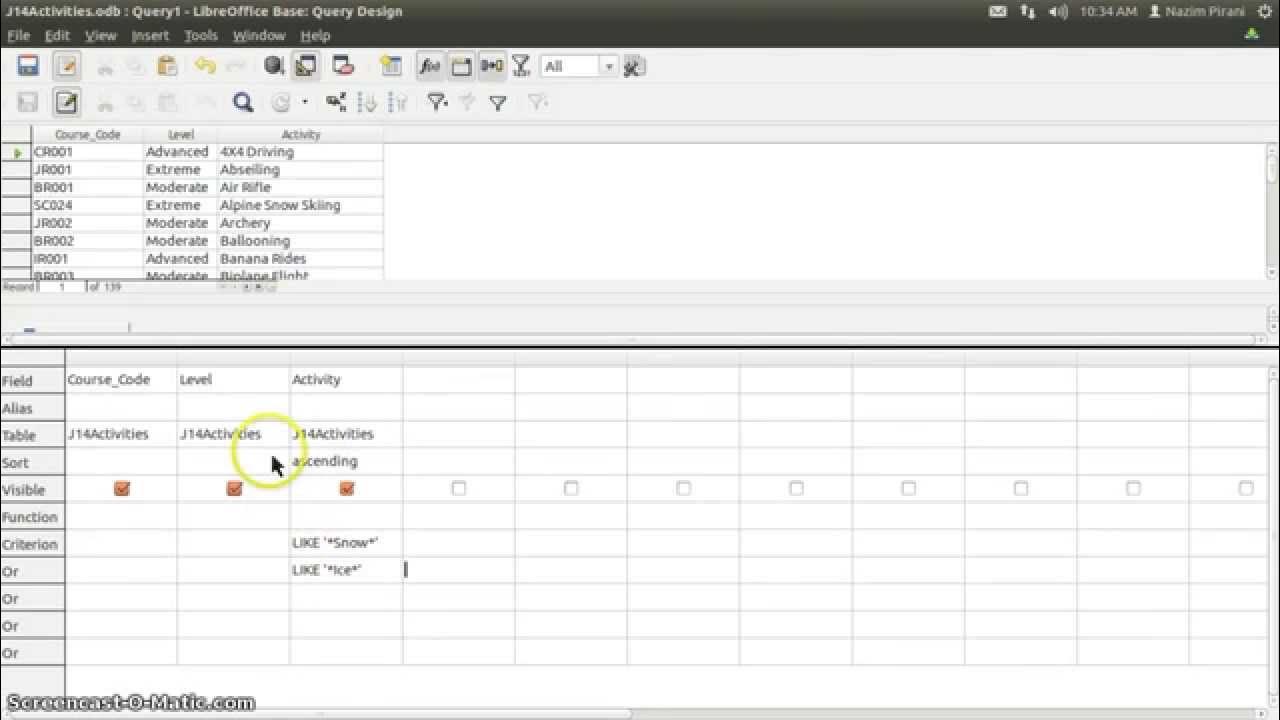 Libreoffice Base Query - YouTube