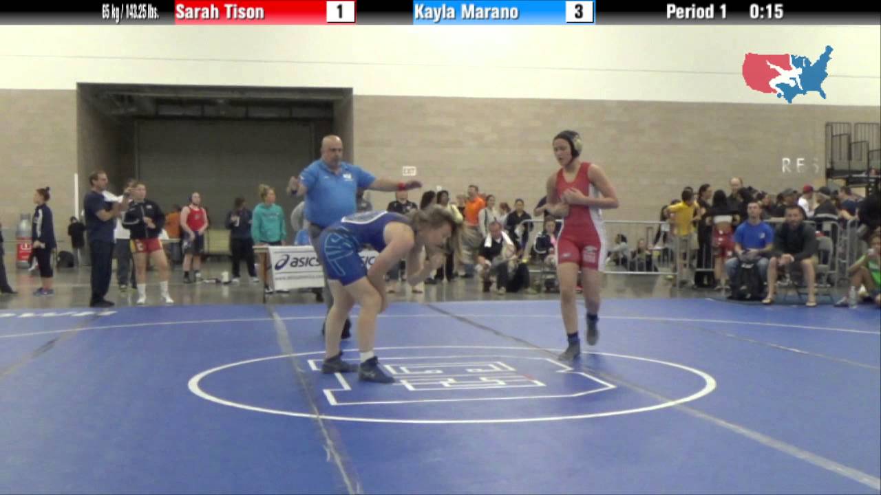 FILA Cadet 65 kg / 143.25 lbs. - Sarah Tison vs. Kayla Marano - YouTube