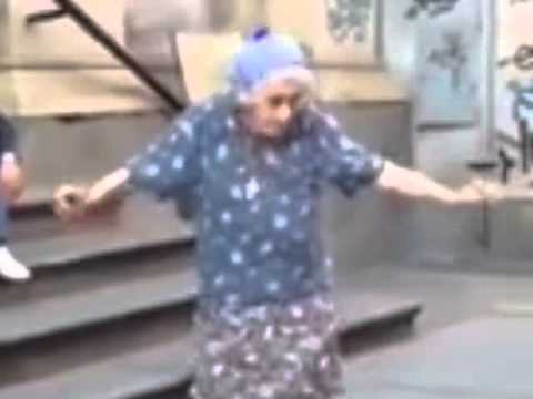 Funny Video So funny grandma dancing in the street! - YouTube