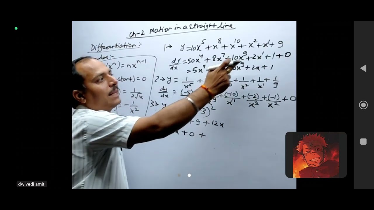 Differentiation (Motion in a straight line) - YouTube