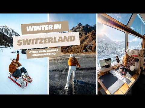 Switzerland Winter activities - best things to do and where - ice skating, sledding, top trains