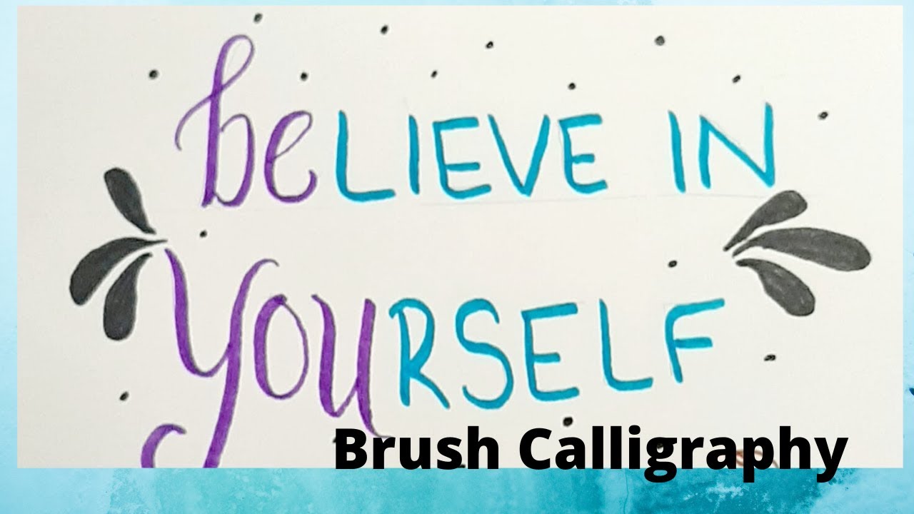 Brush Calligraphy Quotes - YouTube
