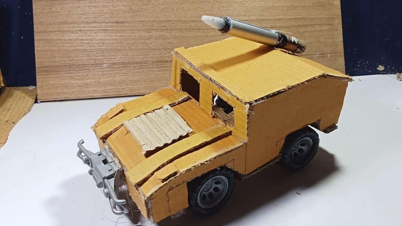 Amazing Military Car made with cardboard 🚜 - YouTube