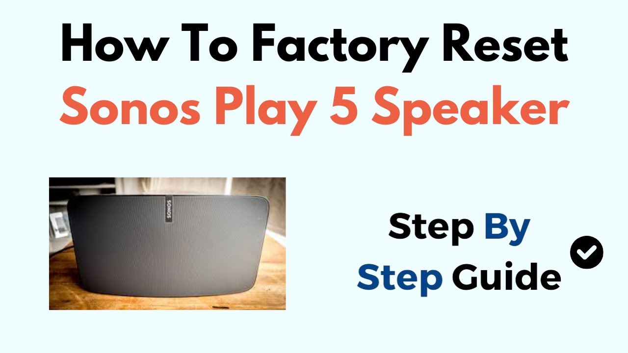 How To Factory Reset Sonos Play 5 Speaker - YouTube