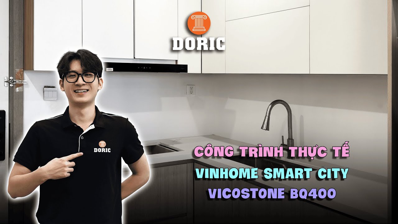 [CÔNG TRÌNH THỰC TẾ] ĐÁ VICOSTONE BQ400 TẠI VINHOME SMART CITY - YouTube