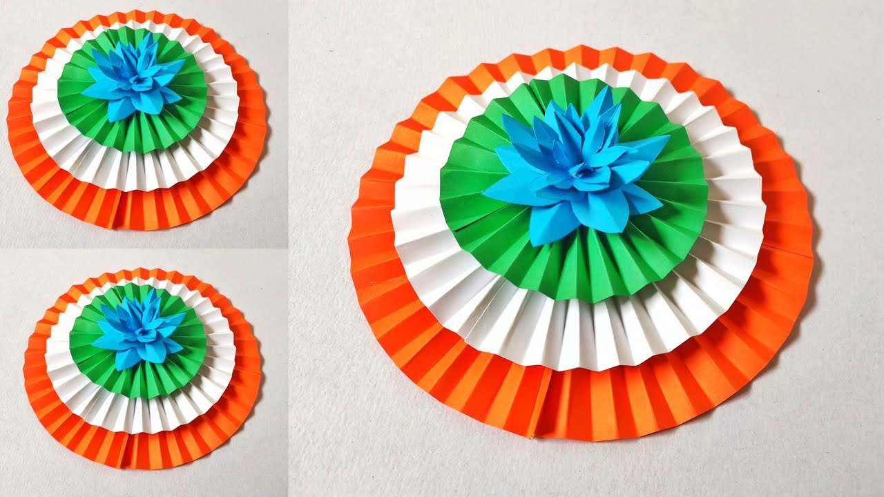Tricolor Lotus Making | Republic Day Craft | DIY | How To Make ...