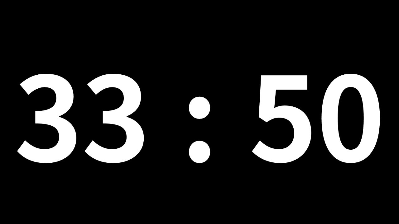 33분 50초 타이머 33minute 50second timer 2030 second timer - YouTube