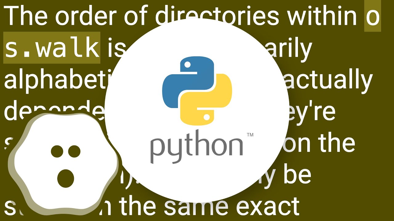 python listing dirs in a different order based upon platform - YouTube