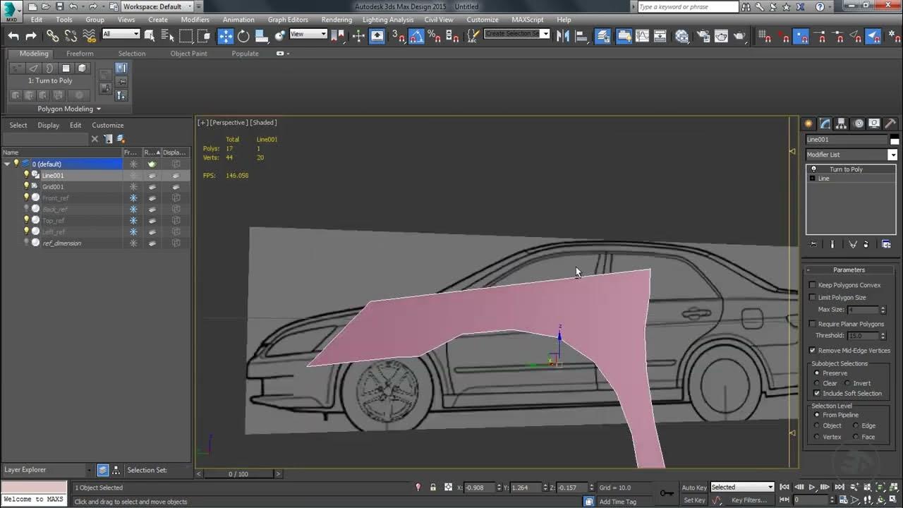 3ds Max - Setting references with single blueprint image [Tutorial] - YouTube