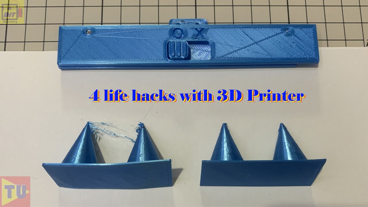 4 life hacks (3D printed life hacks make daily life easy) - YouTube