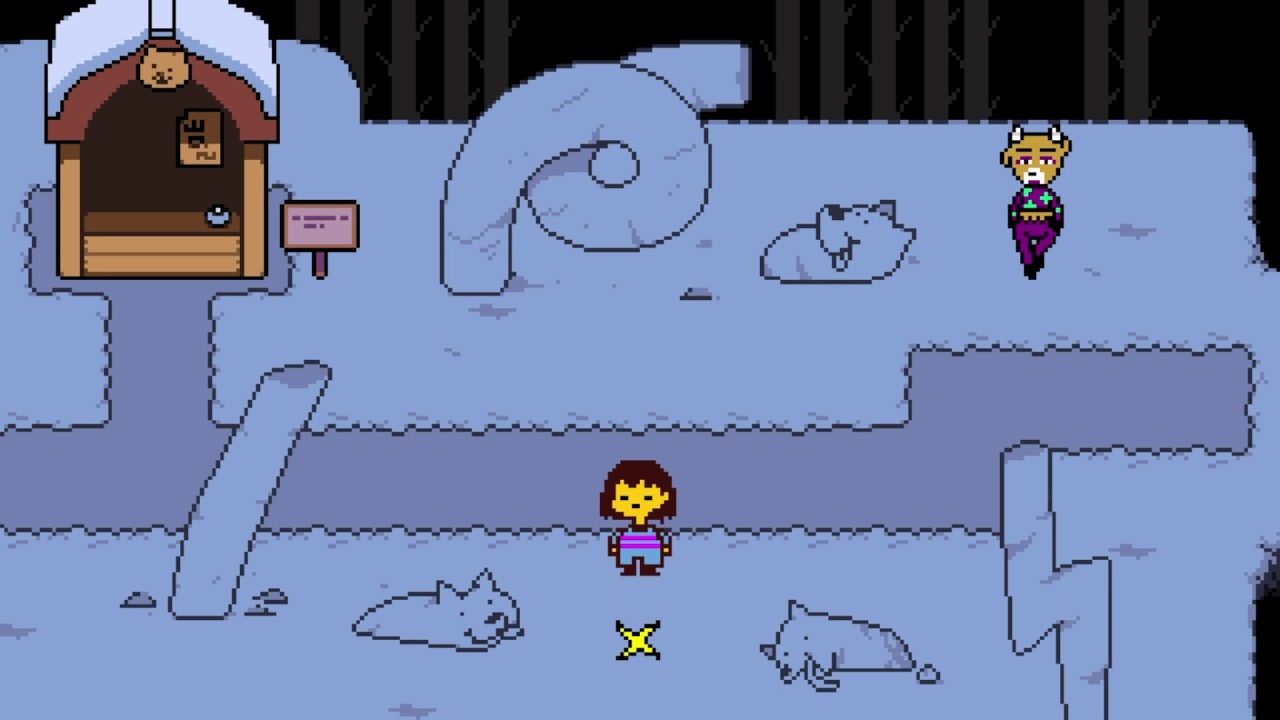 Undertale - 與 Lesser Dog 戰鬥對雪狗的影響 - YouTube