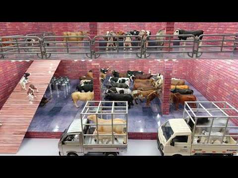 How to make Huge Sized Cow Farm Miniature Diorama DIY