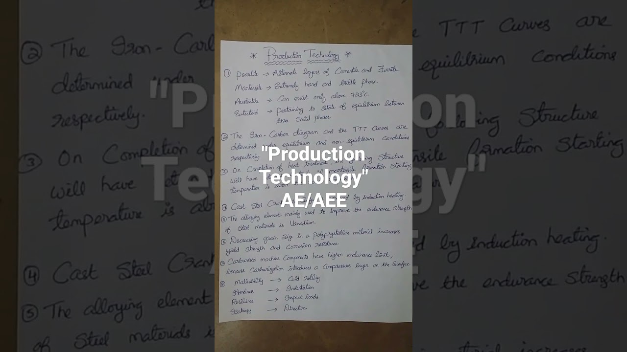 #Production#Technology#AE#AEE#APPSC#TSPSC#Mechanical#Engineering# ...