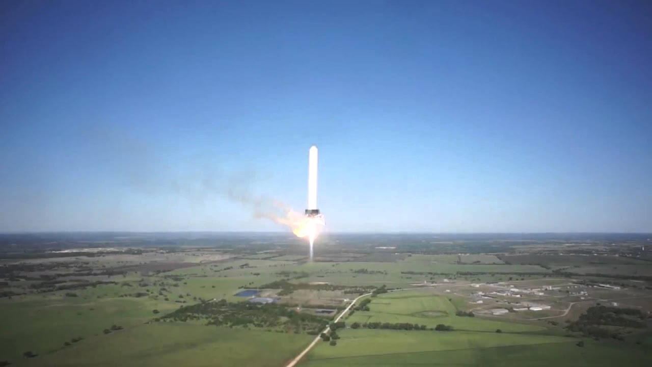 Rocket takes off and lands again - YouTube