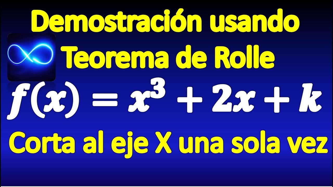 Demostración usando Teorema de Rolle, y teorema de valor intermedio ...