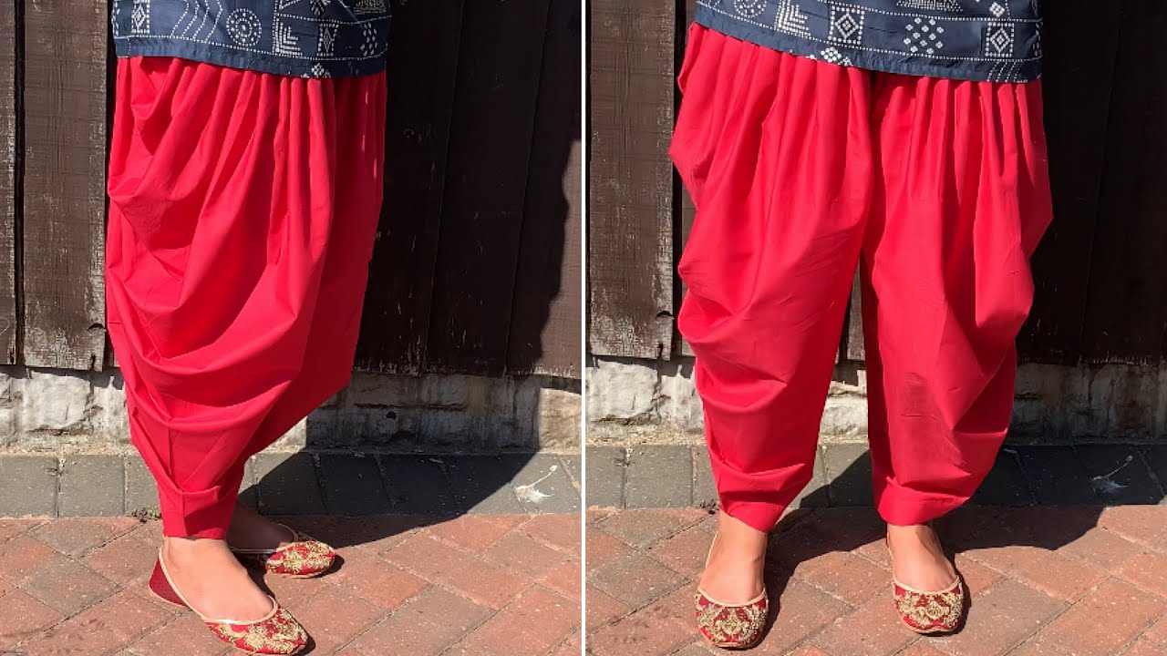 DIY dhoti salwar cutting and stitching in very easy way | dhoti pant ...