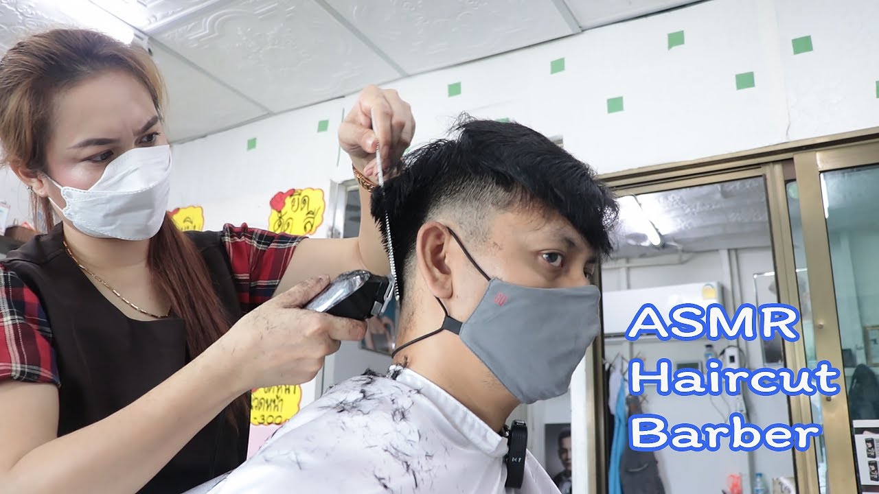 ASMR!! Lady Thai Haircut Barber Shop - EP.2 - YouTube
