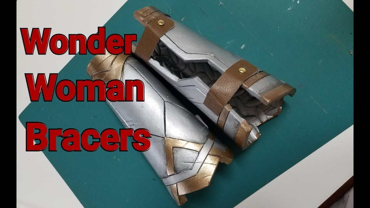 Wonder Woman Bracer Cosplay Tutorial Part 2: Painting & Fastening - YouTube