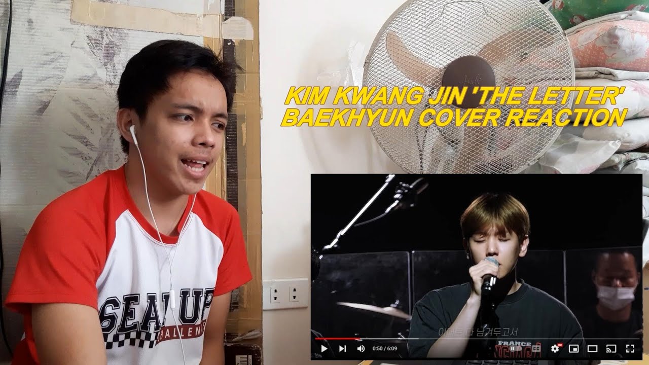 Cover by BAEKHYUN - 'The Letter' (Kim Kwang Jin) | Dannle Lance Reacts - YouTube