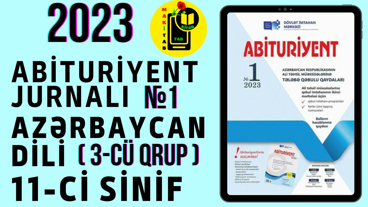 2023 Abituriyent Jurnal 1 Az rbaycan Dili Model Suallar Blok 3 c 