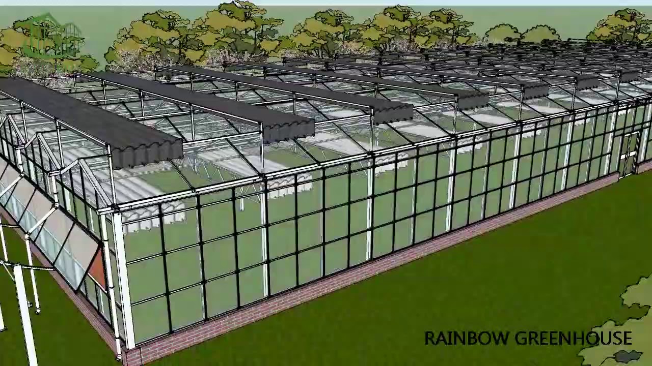 3D design sketch of the Venlo greenhouse - YouTube