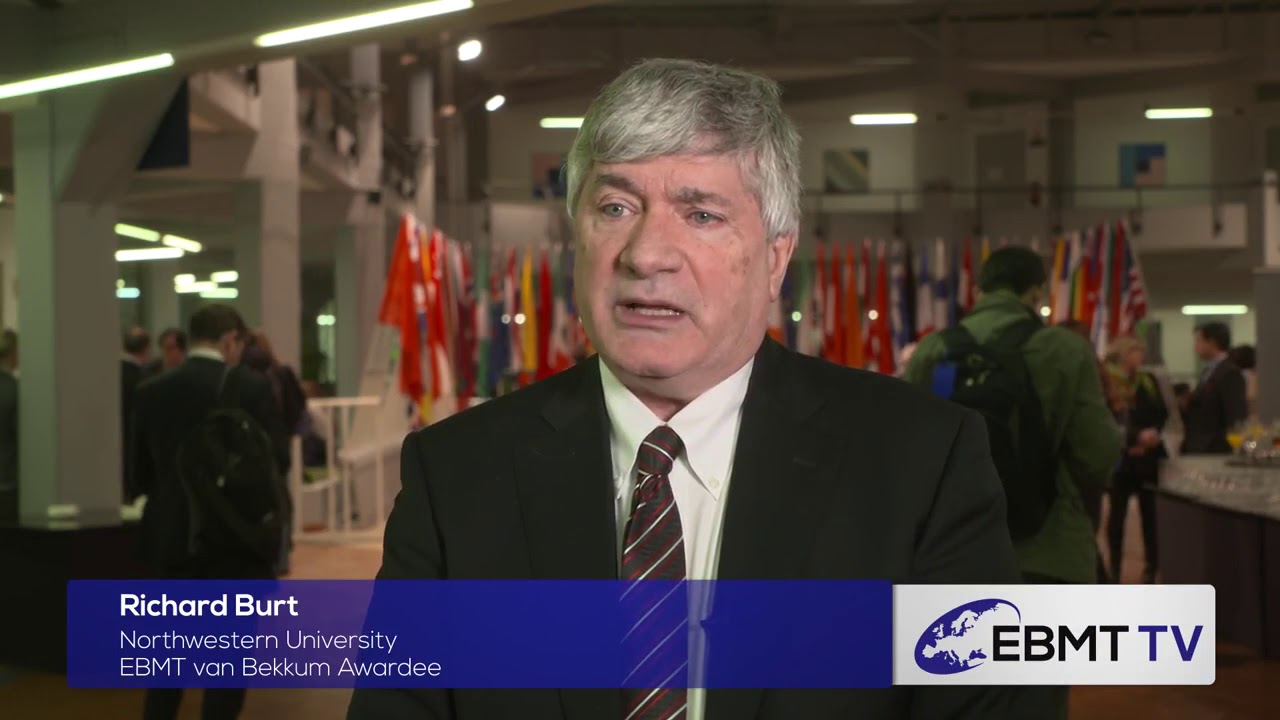 EBMT 2018 - Dr. Richard Burt received Van Bekkum Award - YouTube