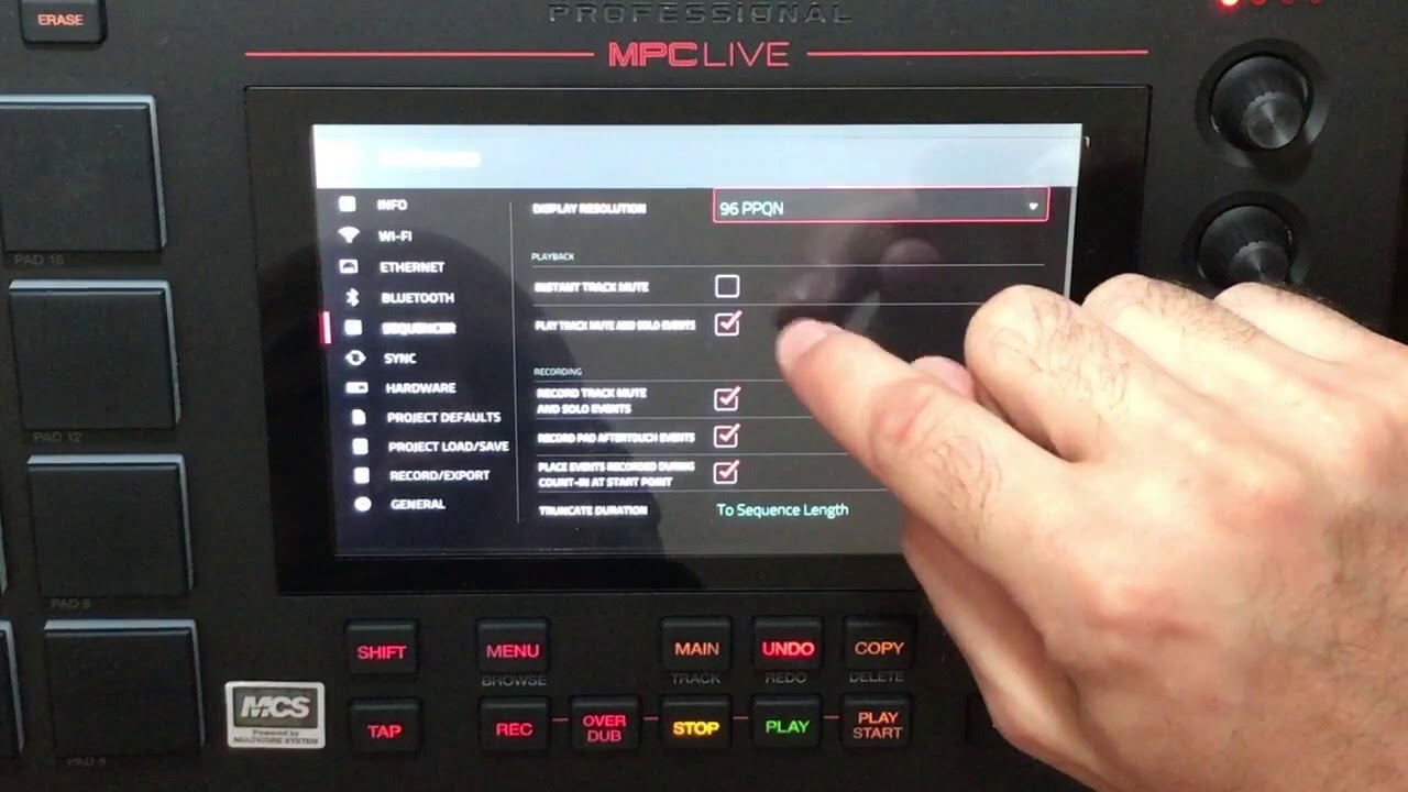 TUTORIAL sobre las PREFERENCIAS / SECUENCIADOR en MPC LIVE MPC TOUCH y ...
