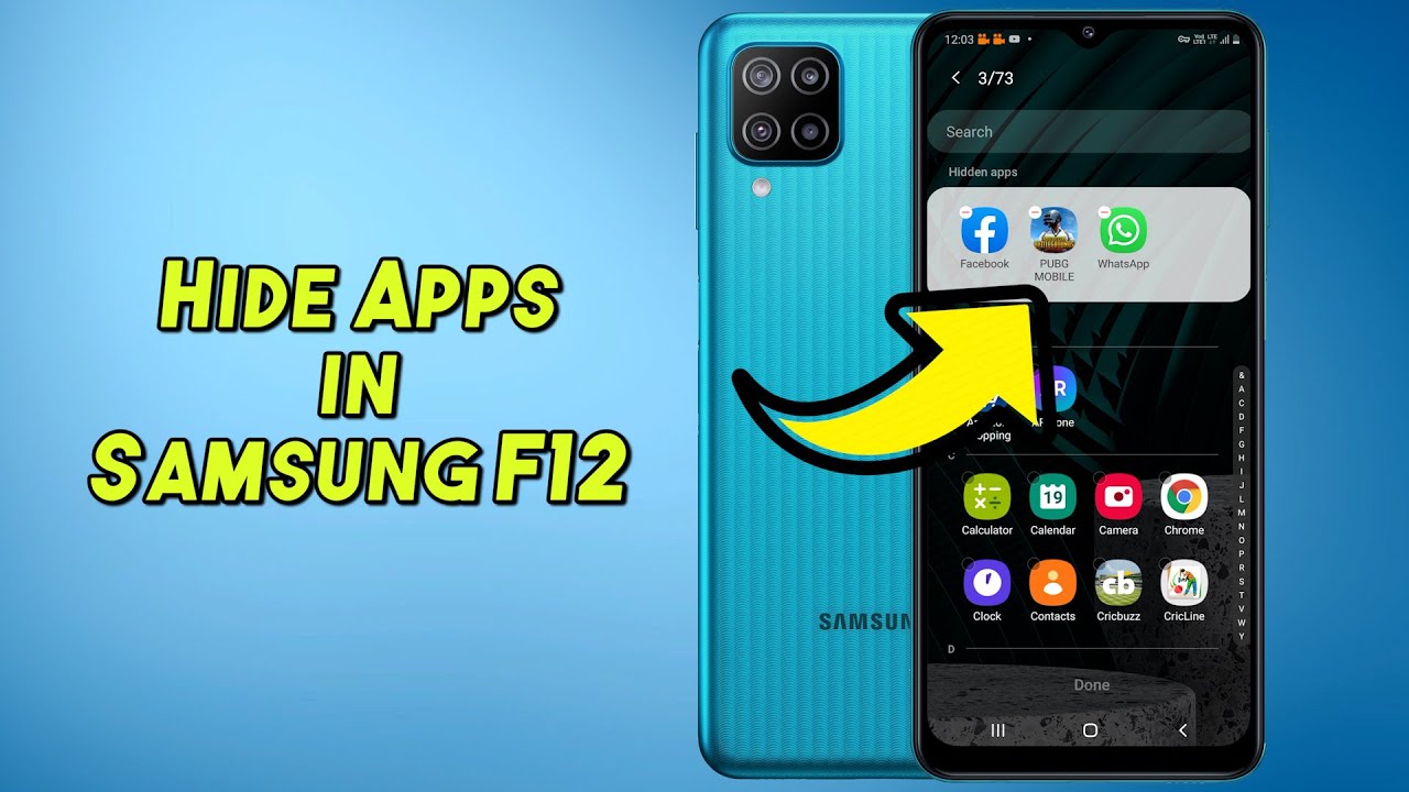 How to Hide Apps in Samsung Galaxy F12 l Samsung Galaxy F12 Tips and ...