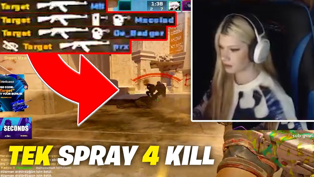 TARGET TEK SPRAY 4 KILL! (CS2 En İyi Anlar) - YouTube