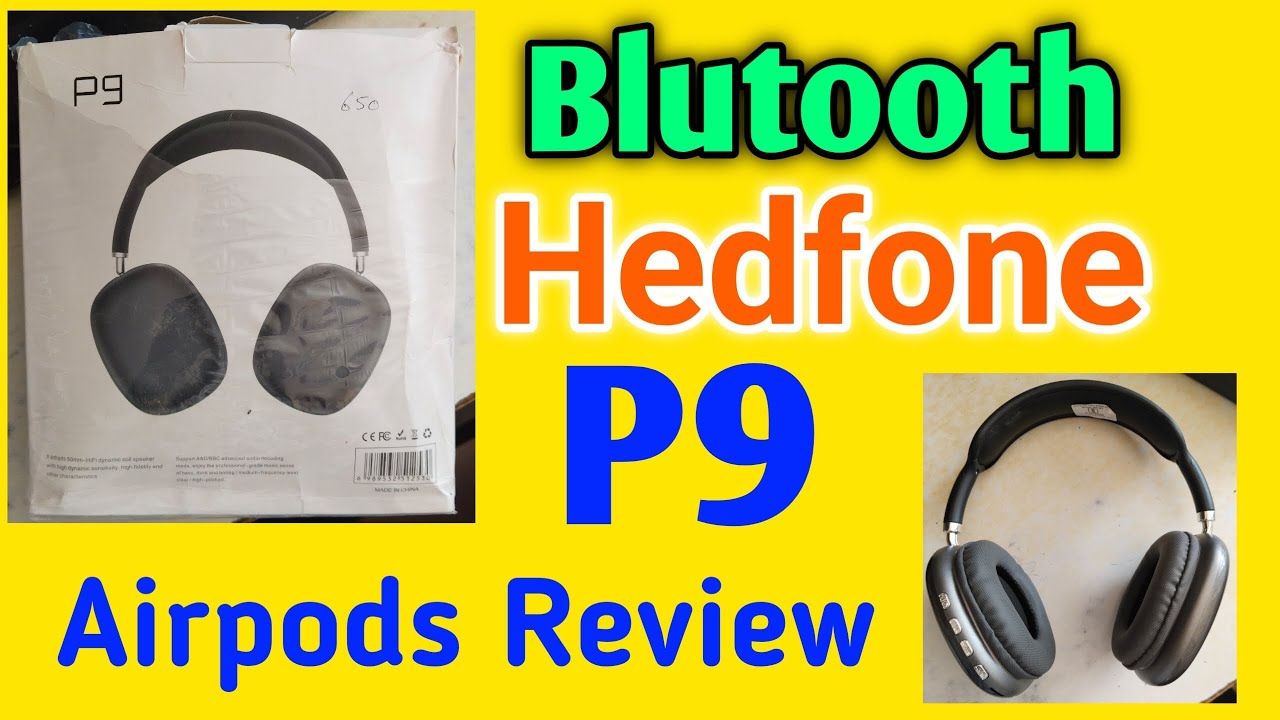 P9 blutooth headphones review | P9 headset airpods |airpods p9 unboxing ...