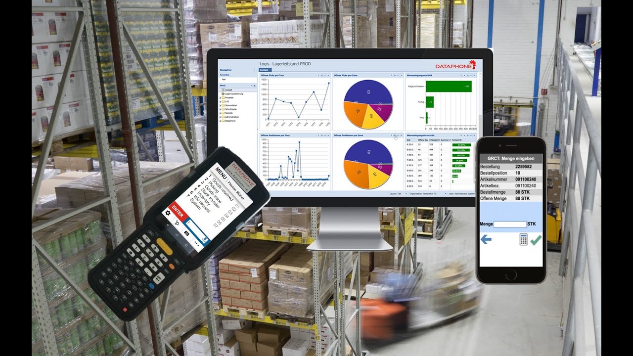 Dataphone Lagerverwaltungssoftware Logis / Warehouse Management System ...