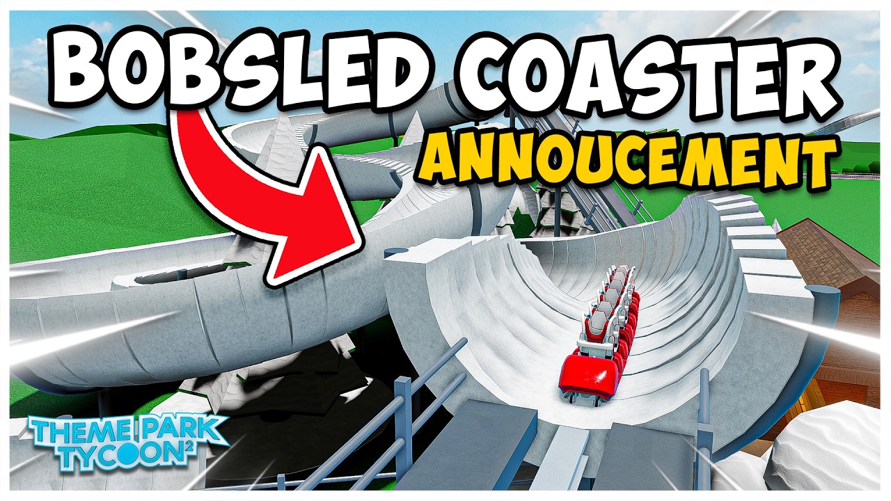 Bobsled Coaster ANNOUNCEMENT in Theme park Tycoon 2! - YouTube