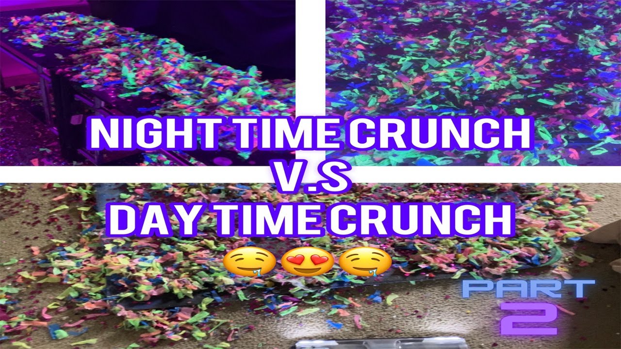 Night 🌙 Time Crunch V.s Daytime ☀️ Crunch 🎉🤤💜|100 subbs part 2 | Mic ...