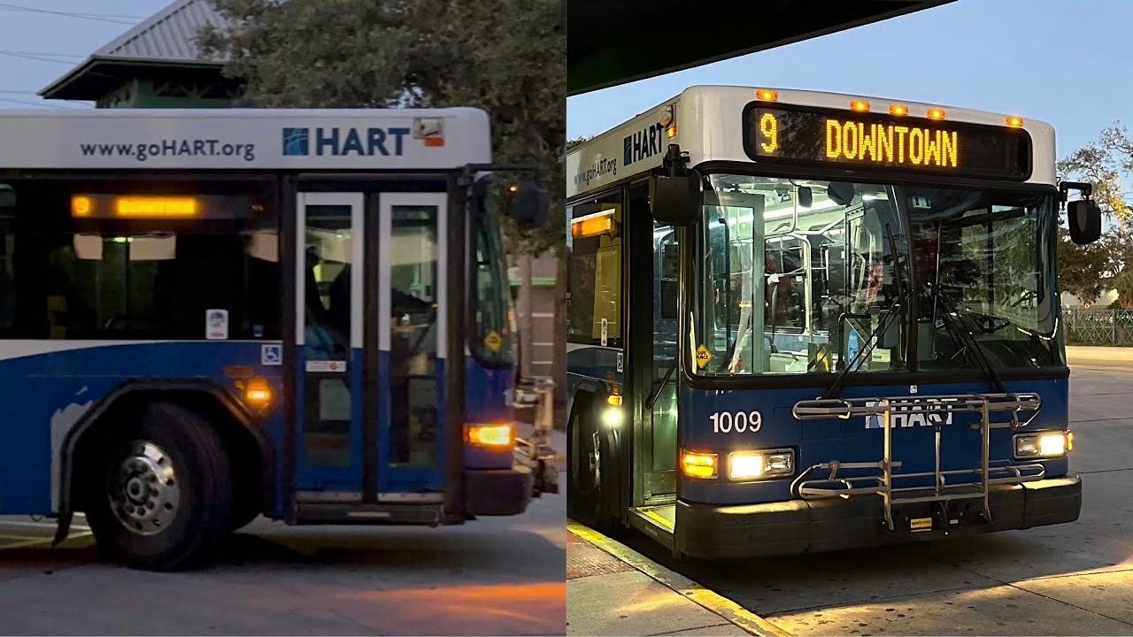 Hart bus #1009 on Route 9 arriving at University Area Transit Center ...