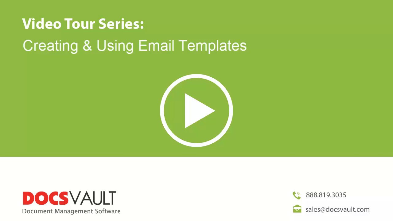 Easily Create Email Templates - Docsvault Document Management System ...