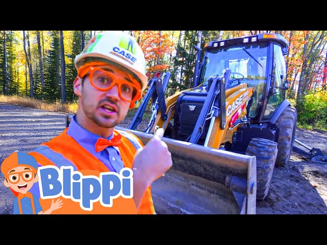 What is a Backhoe? | Blippi’s Vehicle Learning Course - Videos For Kids