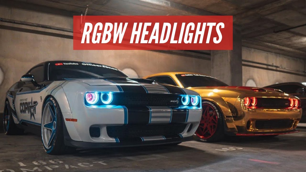 Dodge Charger | Challenger Custom Headlights | RGBW Lighting ...