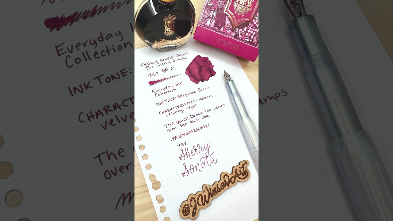 The Sherry Sonata #inkswatching #fountainpenink #ink #handlettering # ...