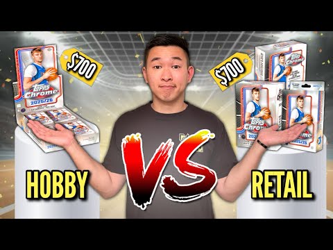 WHICH 2025-26 TOPPS CHROME BOX IS BETTER: HOBBY vs RETAIL HANGER/BLASTER/MEGA (CRAZY PULLS)! 🤔💥