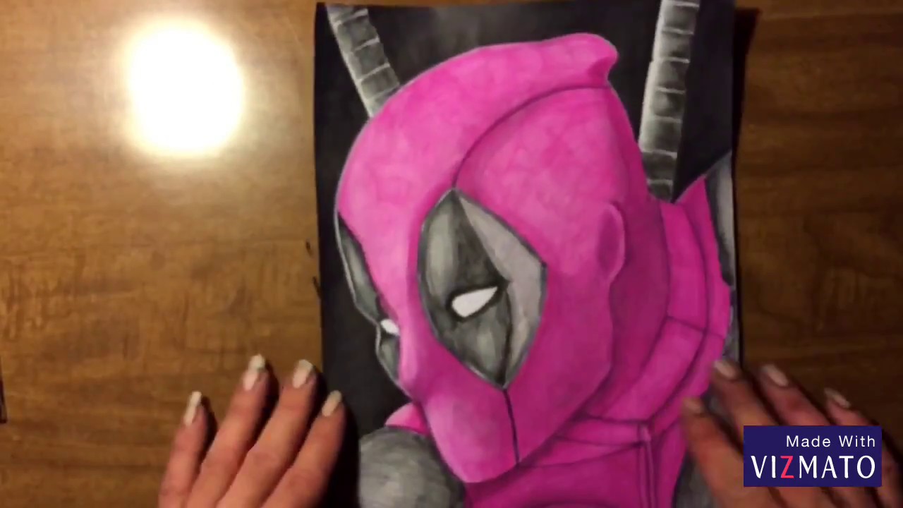 Drawing Pink Deadpool stop cancer - YouTube