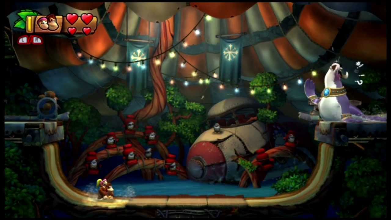Donkey Kong Country Tropical Freeze 1-Boss Big Top Bop 100% !!! - YouTube