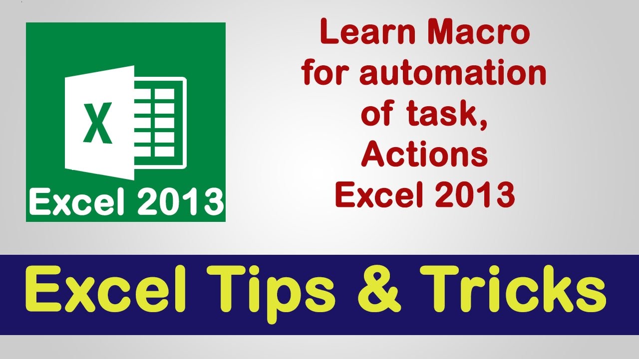 Learn Macro for Automation of Action - YouTube